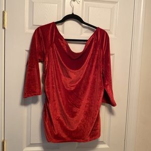 torrid | Tops | Brand New Torrid Red Velvet Off The Shoulder Shirred ...